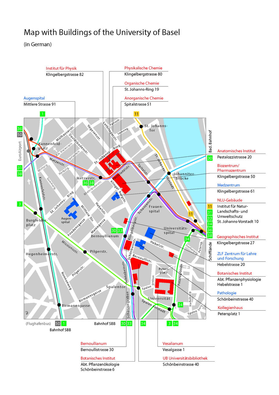 Map with Buildings | Biology | Bachelor and Master Studies